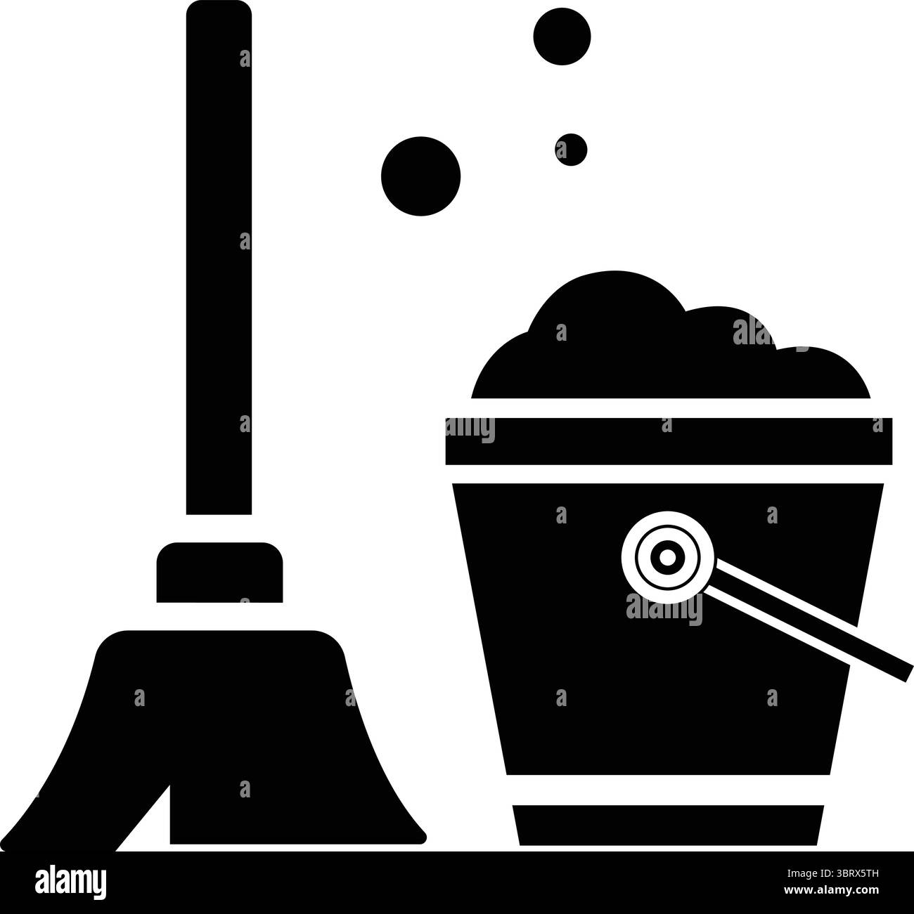 Mop in bucket icon Cut Out Stock Images & Pictures - Alamy