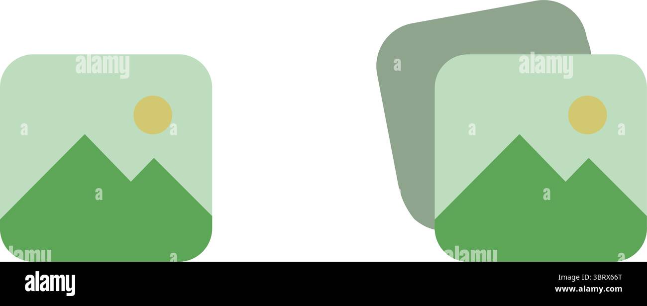 Gallery icon set. image symbol. photo gallery sign and symbol. color ...