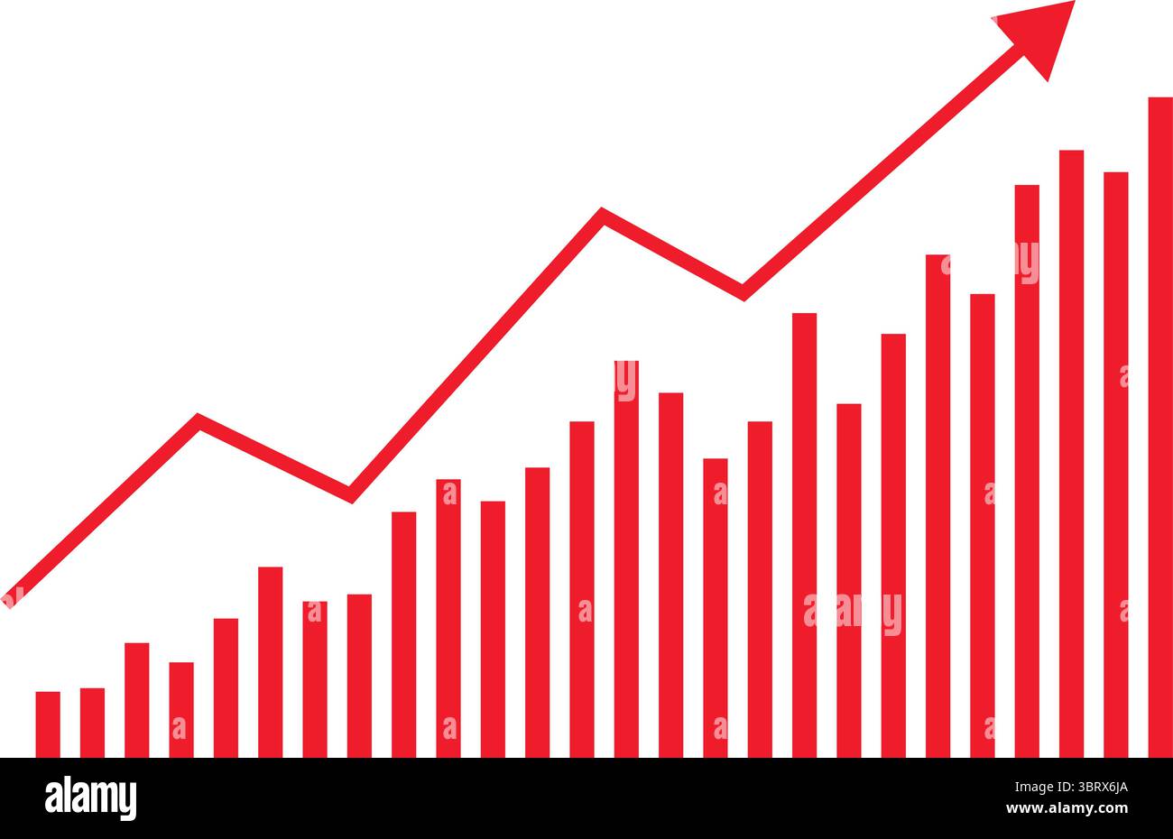 business graph showing growth arrow, Vector Illustration Stock Vector Image & Art - Alamy