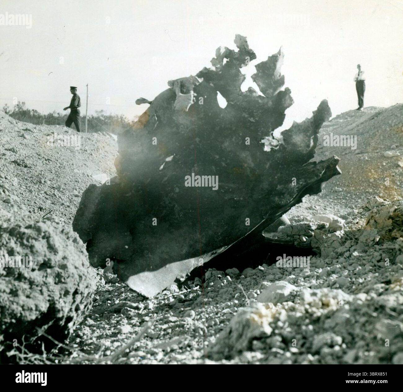 November 13, 1963 - Texas, USA - A piece of steel is left after an ...