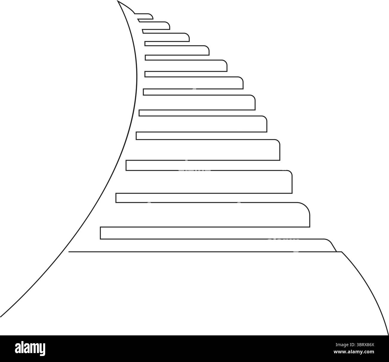 Single line Business Success Steps Outline Design Concept, Vector ...