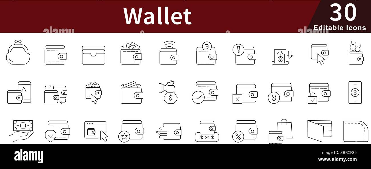 Mobile payments vector line hi-res stock photography and images - Alamy