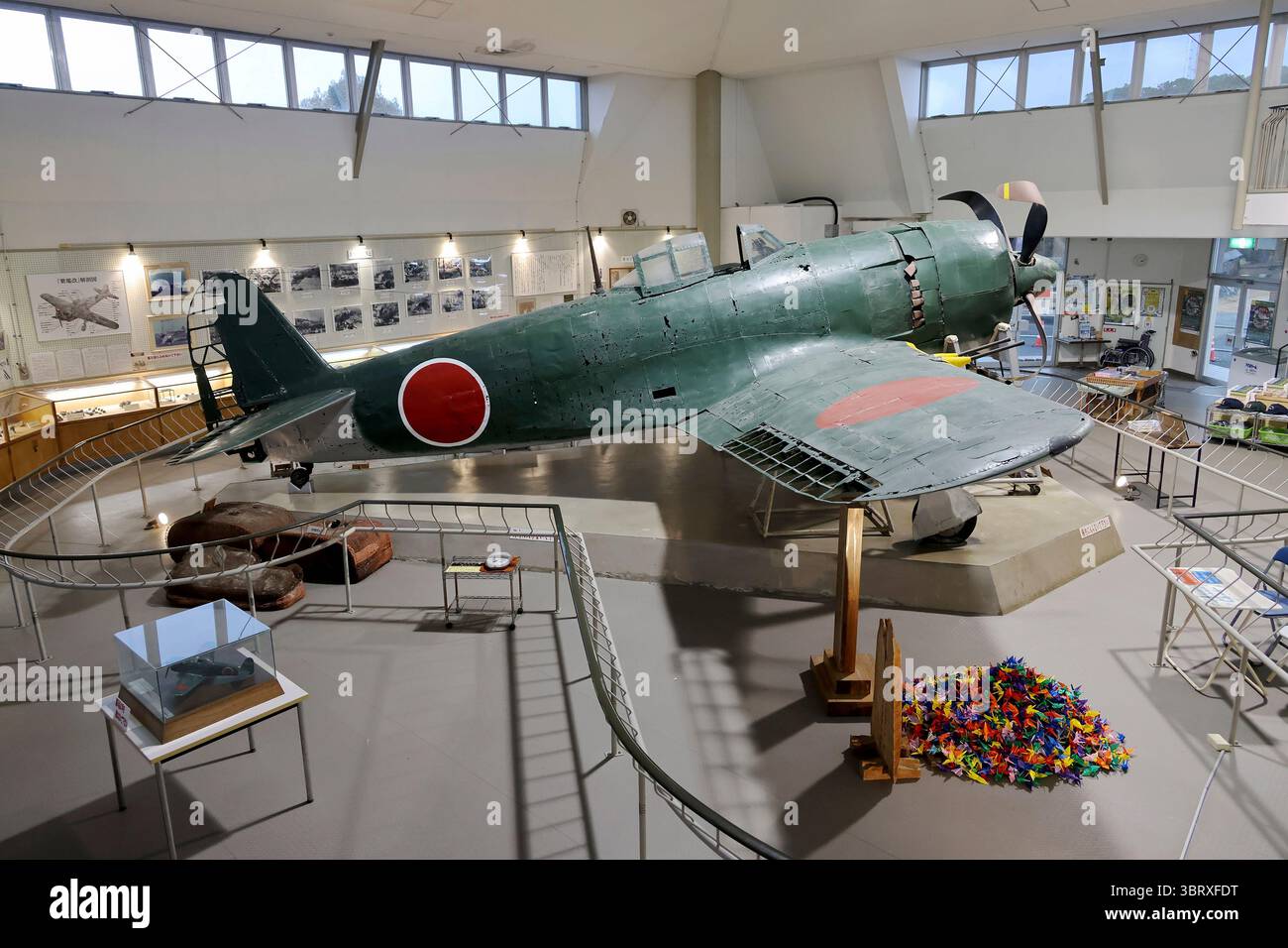 An Imperial Japanese Navy fighter, known as "Shiden-Kai," is on display ...