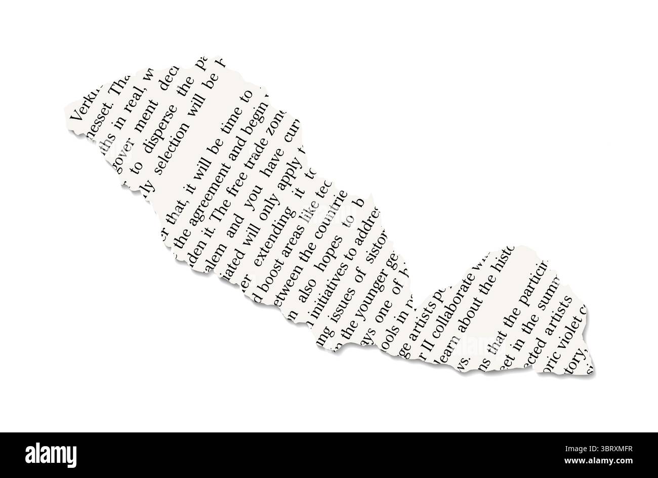 Torn Paper Sheet with Text, Ripped Newspaper, Handwritten Edged ...