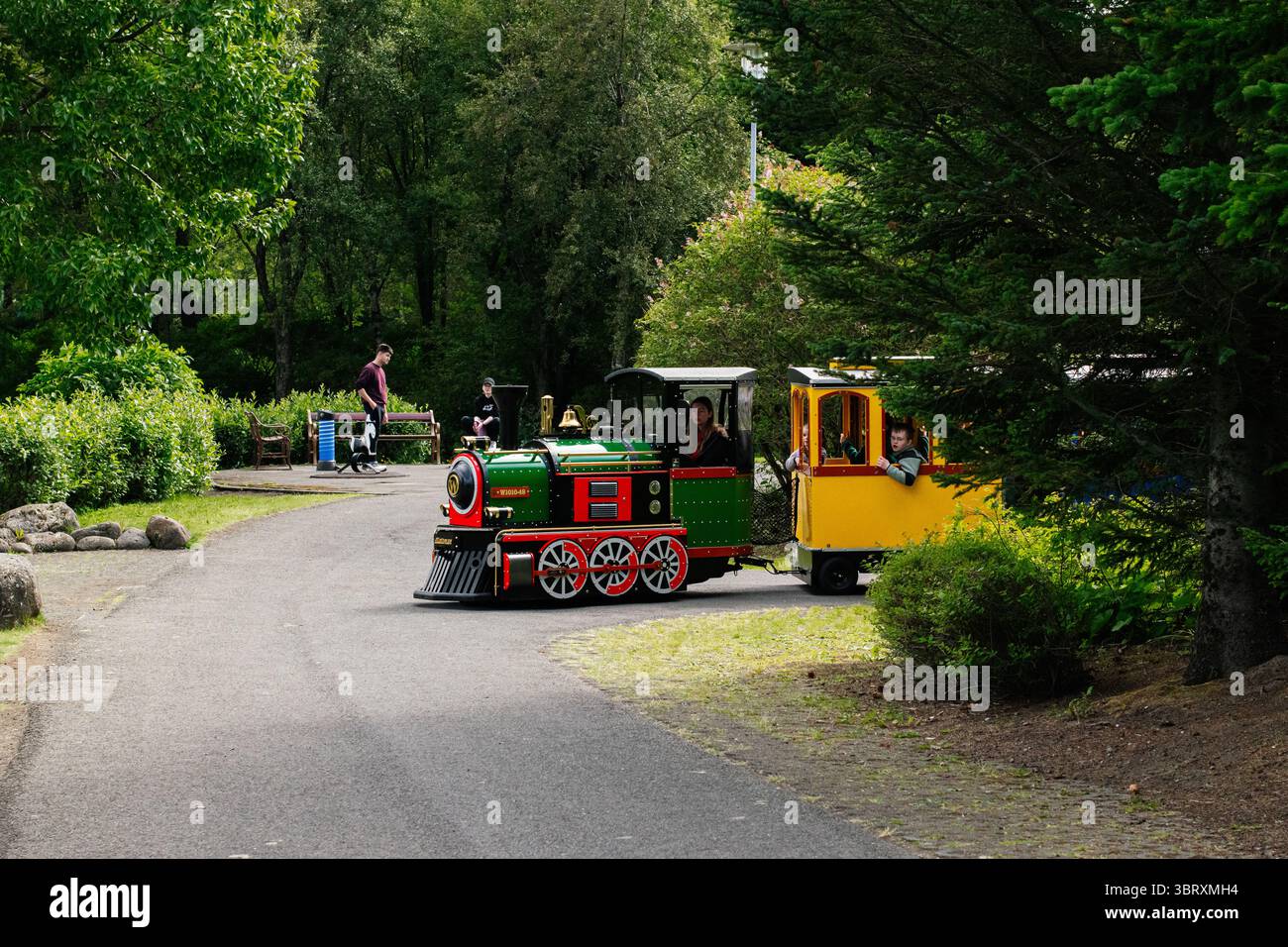 Reykjavik, Iceland - July 05, 2025: A vibrant park scene with a ...