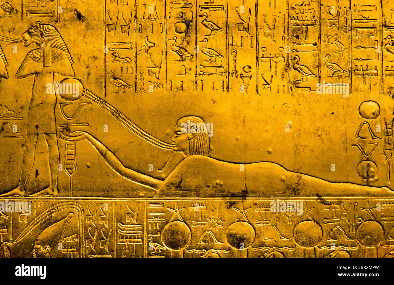 The Outer Golden Shrine of Tutankhamun's Burial Chamber, Egyptian ...