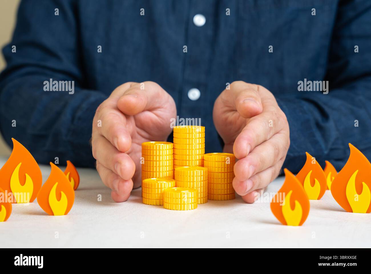 Protecting savings from crisis hi-res stock photography and images - Alamy