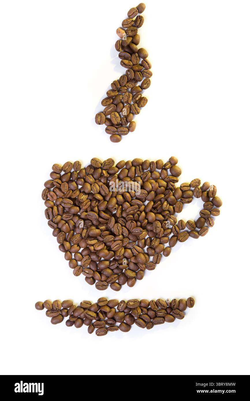 Coffee beans background design Cut Out Stock Images & Pictures - Alamy