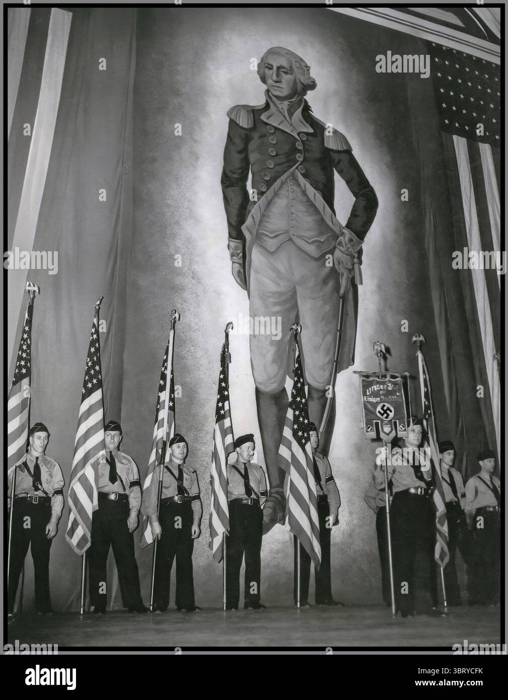 1930s rally of the German American Bund, a pro-Nazi organization that ...