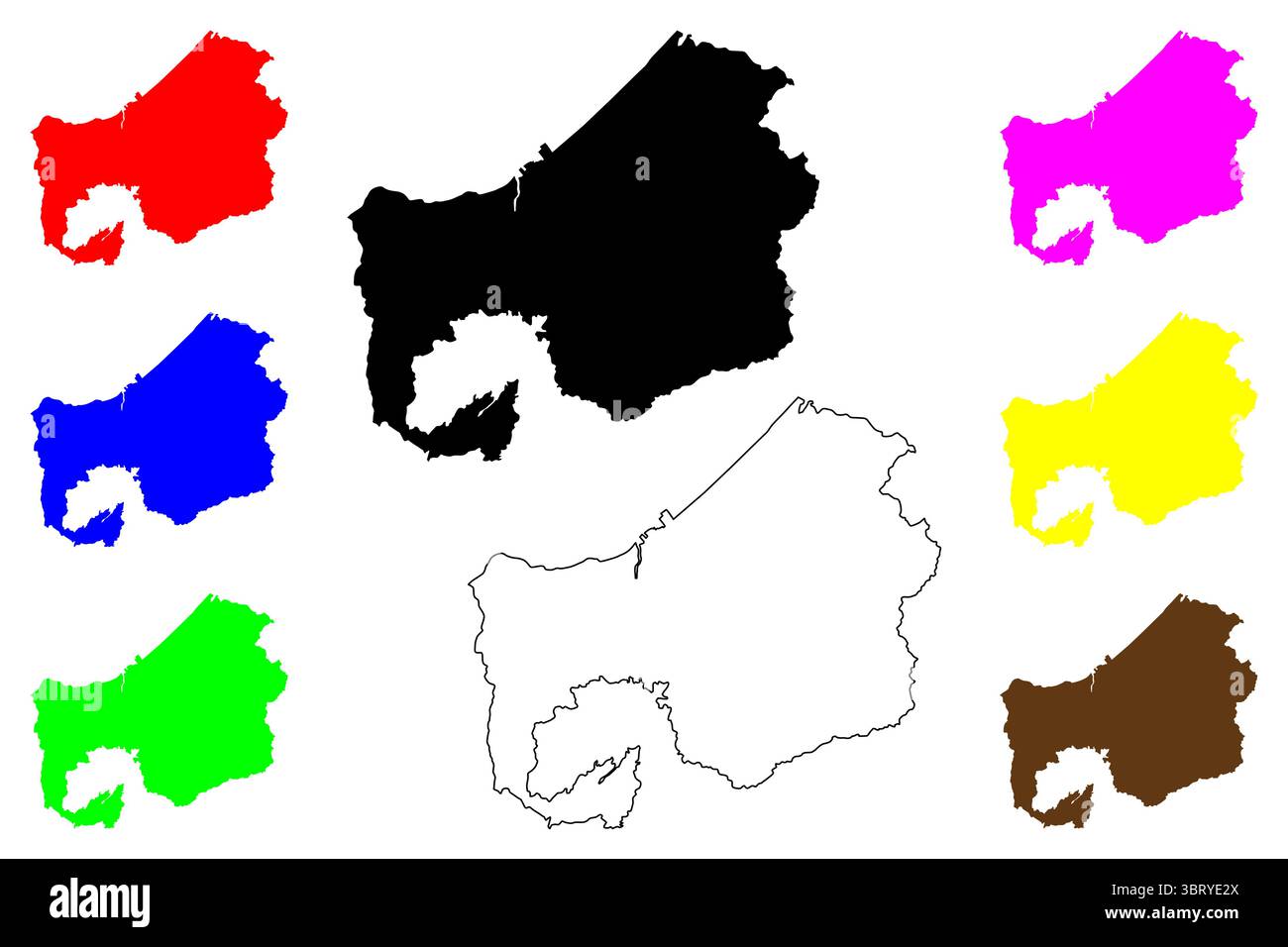 Joetsu city (Japan, Nihon-koku or Nippon-koku, Chubu region) map vector ...