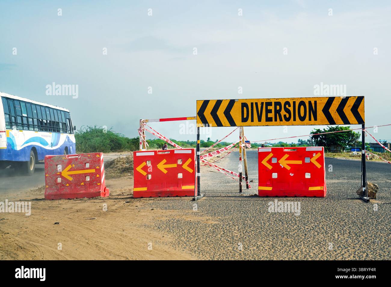 Road sign of "Diversion". India Stock Photo - Alamy