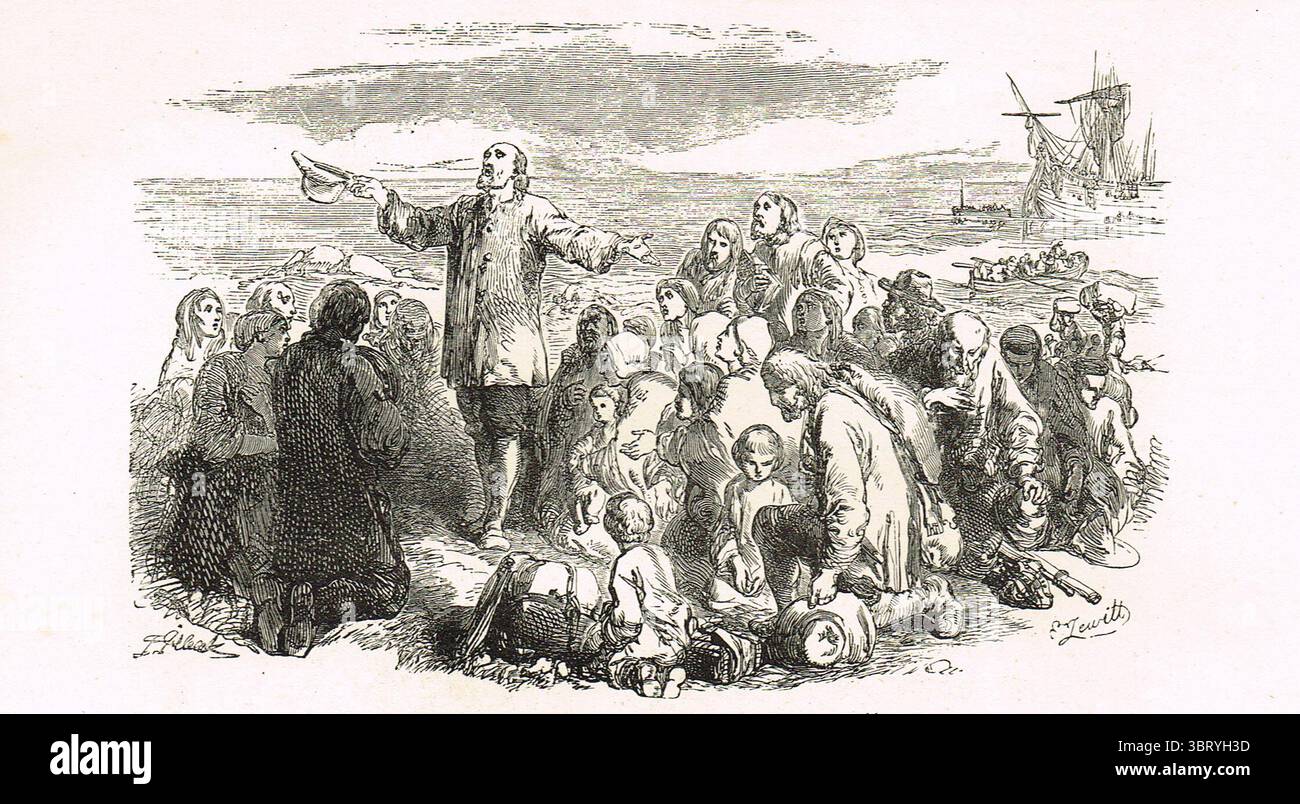 Landing of the puritans hi-res stock photography and images - Alamy