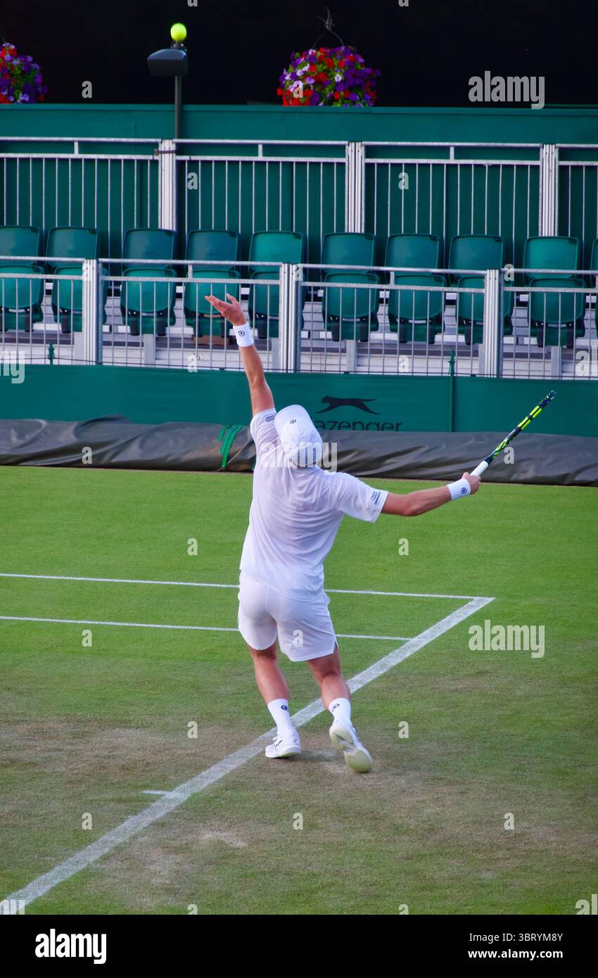 Botic van de Zandschulp serving on No.12 Court against Matteo Arnaldi ...