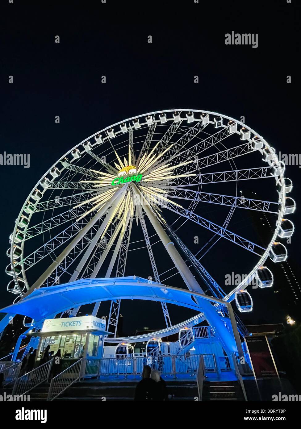Asiatique's Ferris wheel, located across Bangkok's waterfront, blends ...