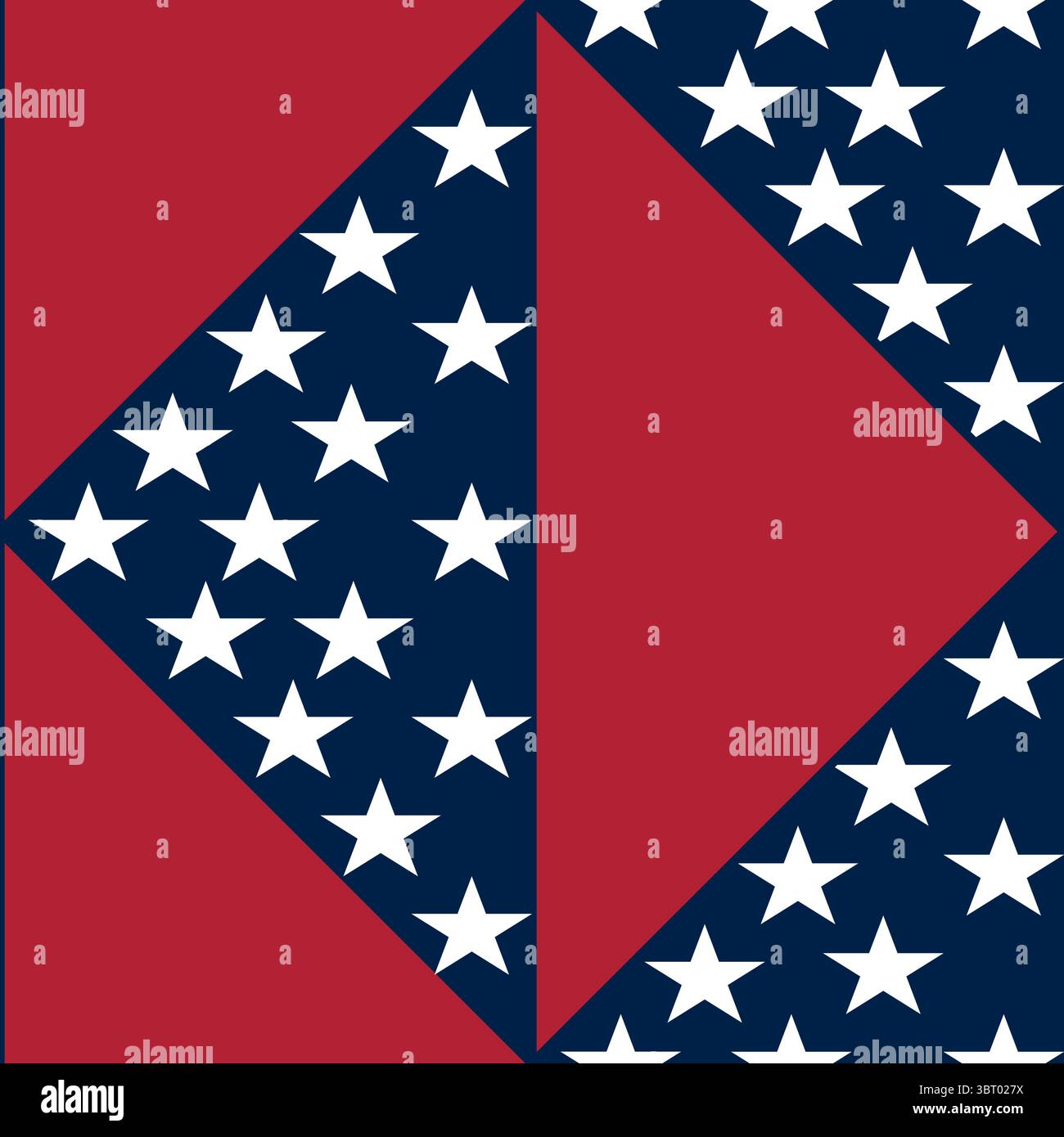 A geometric design featuring a red and blue color scheme with white ...