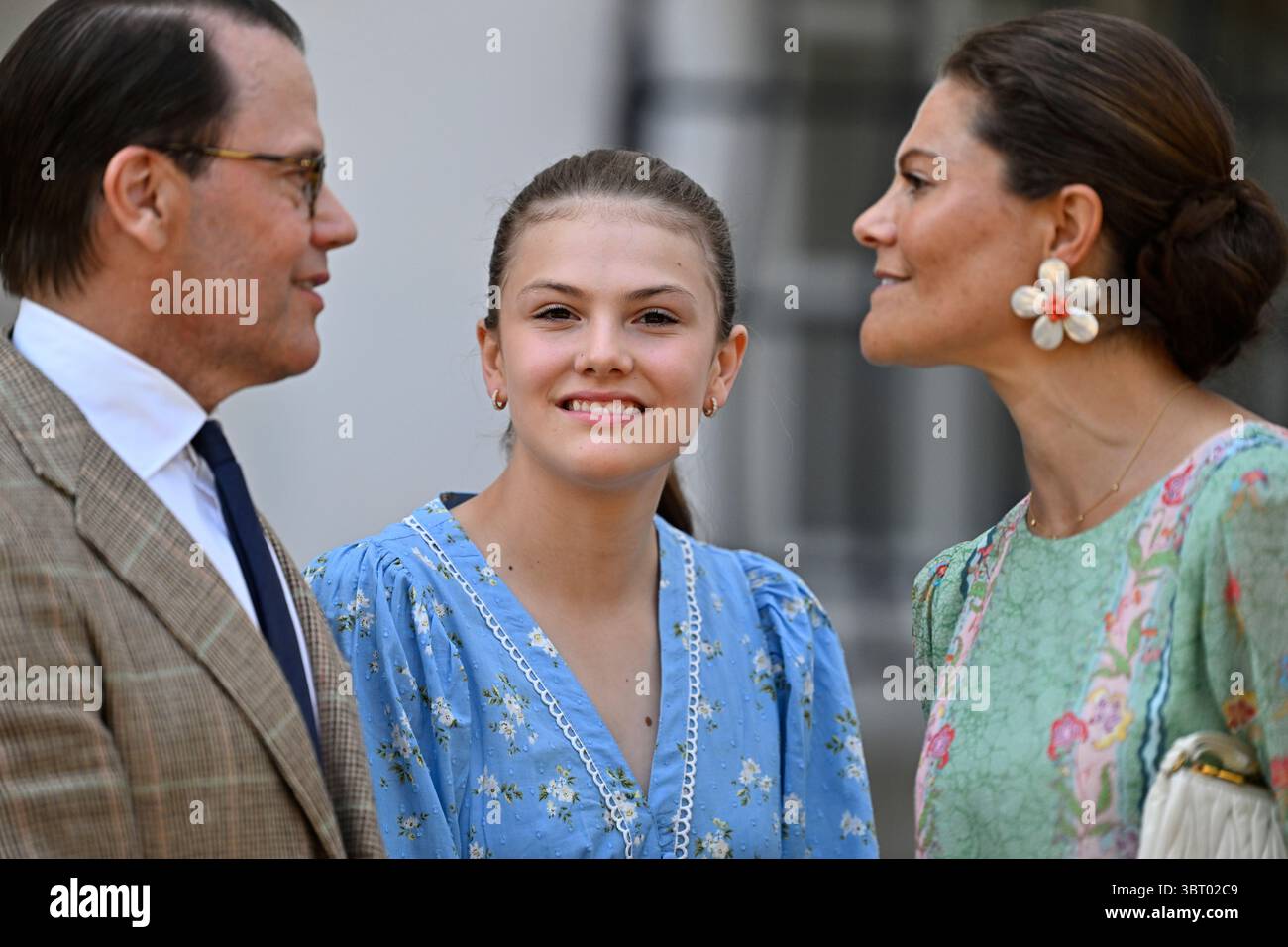 BORGHOLM, SWEDEN 20250714Prince Daniel, Princess Estelle, Crown ...