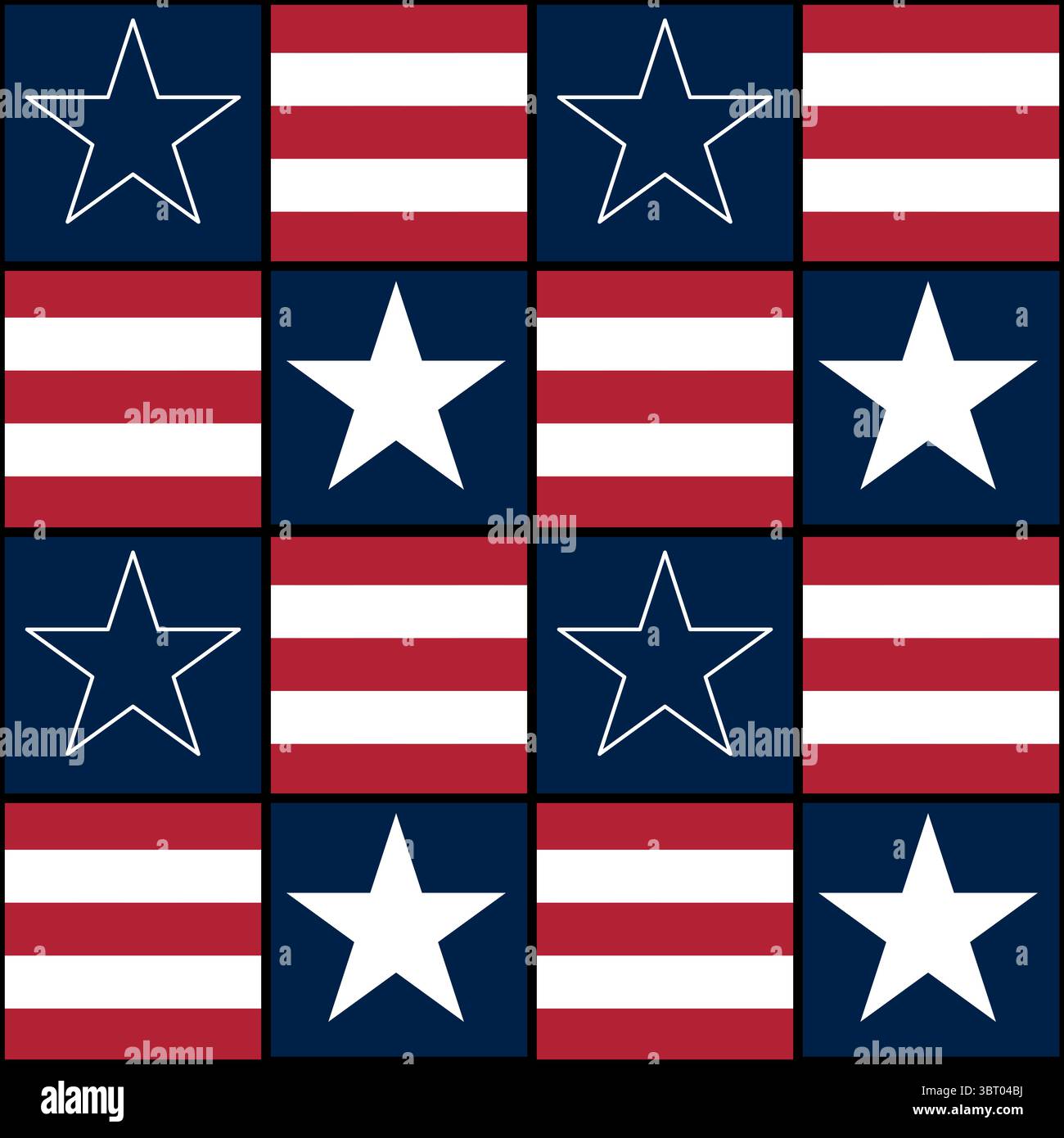 A repeating vector pattern of stars and stripes, featuring alternating ...