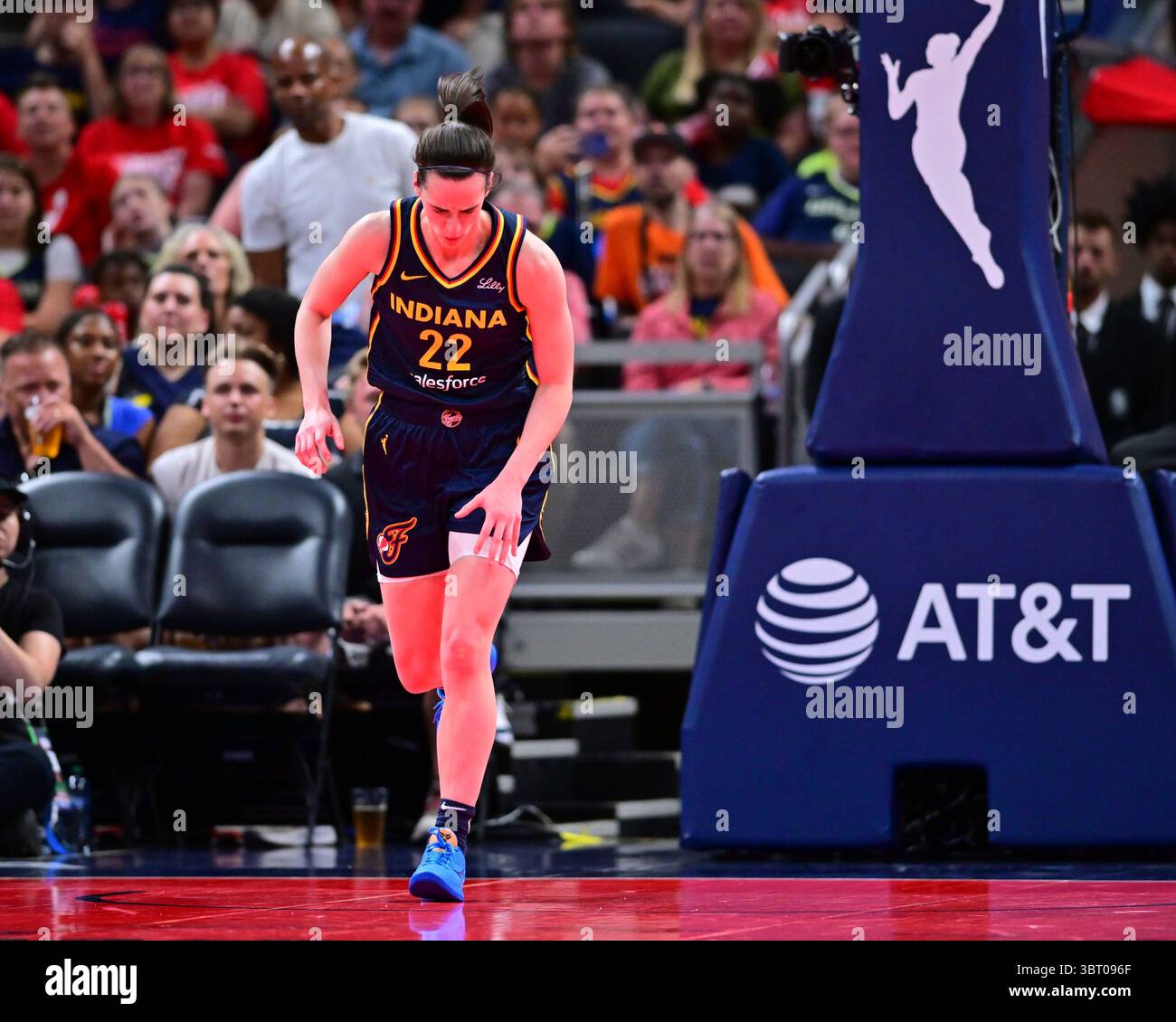 Indiana Fever's Caitlin Clark runs during the first half of a WNBA ...