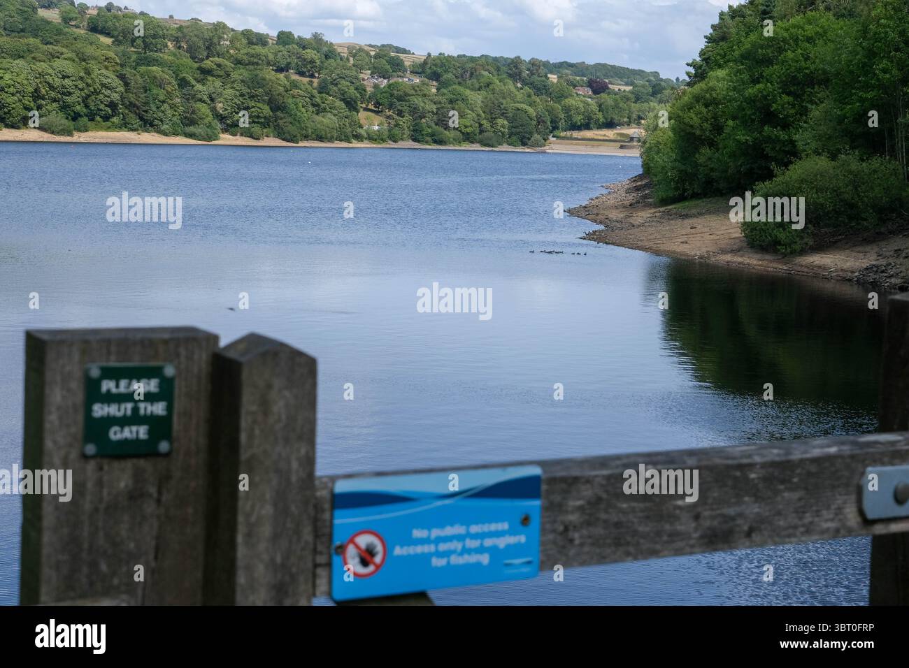 Damflask Reservoir in Sheffield showing more shoreline than usual as ...