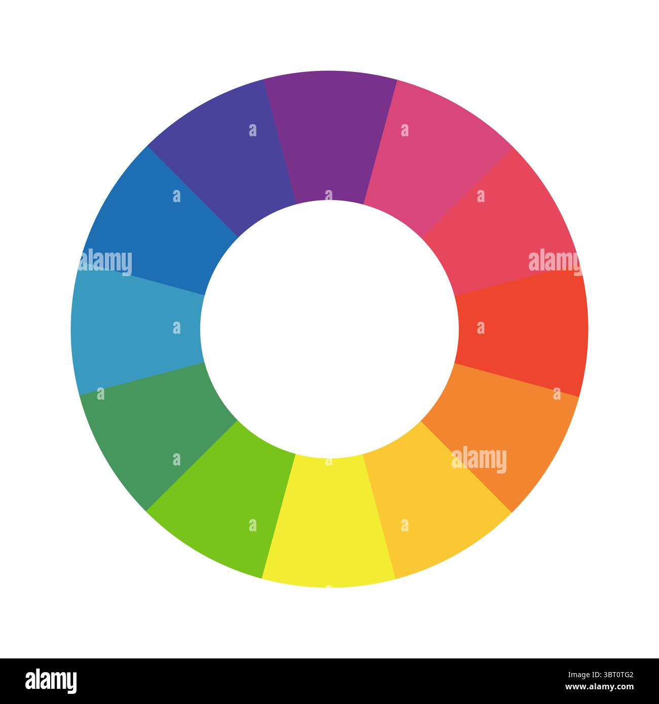 Multicolored wheel. Color circle guide. Pie chart diagram. Infographic ...