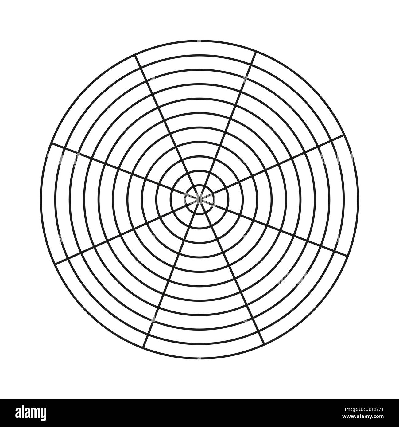 Wheel of life template. Simple coaching tool for visualizing all areas ...