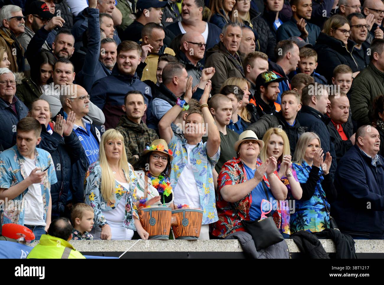 Sheffield Wednesday football club fans dressed up for the final away ...
