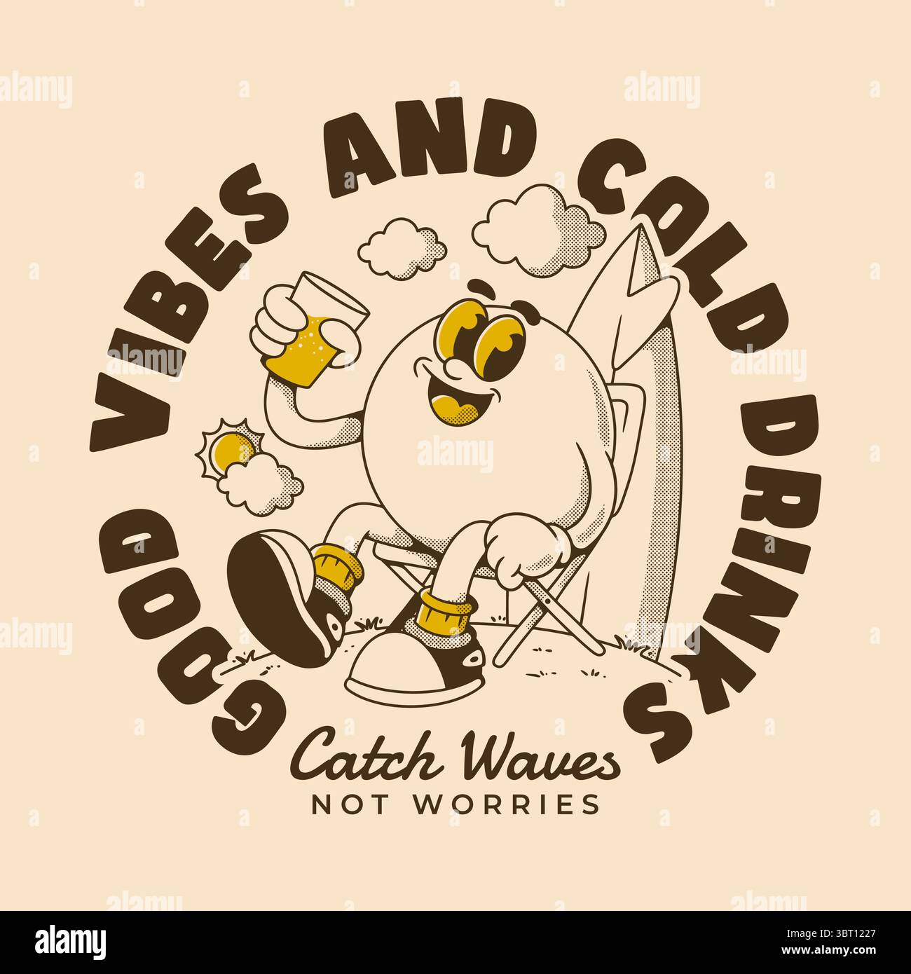 Playful beach vibes Stock Vector Images - Alamy