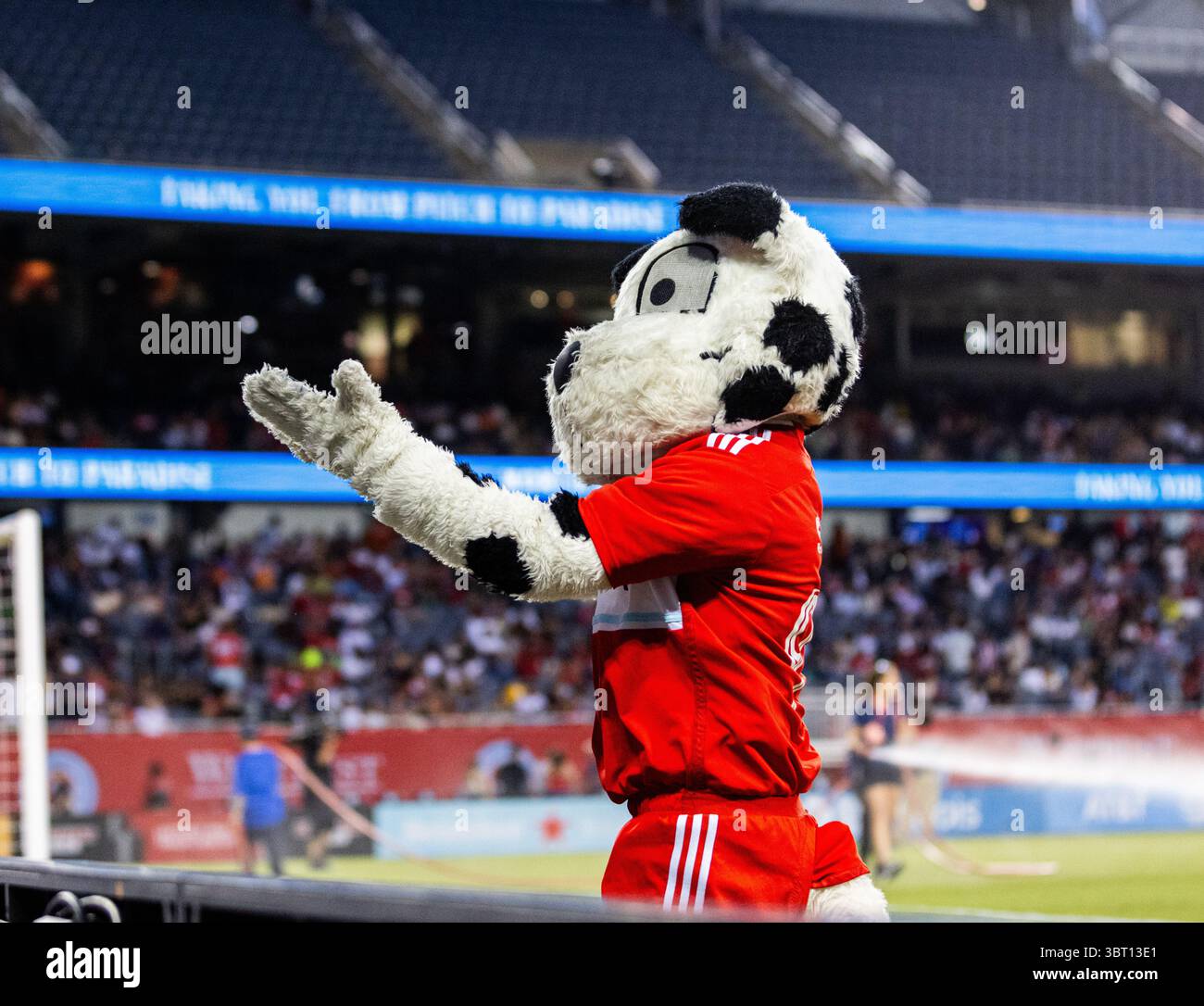 Chicago Fire mascot pumps up the crowd during the MLS regular season ...