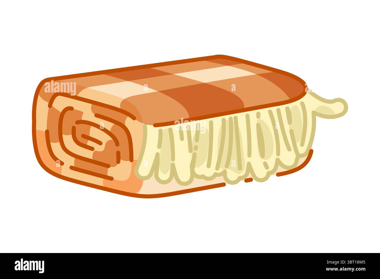 Cartoon Folded Blanket Fringe Illustration. Folded soft blanket with ...
