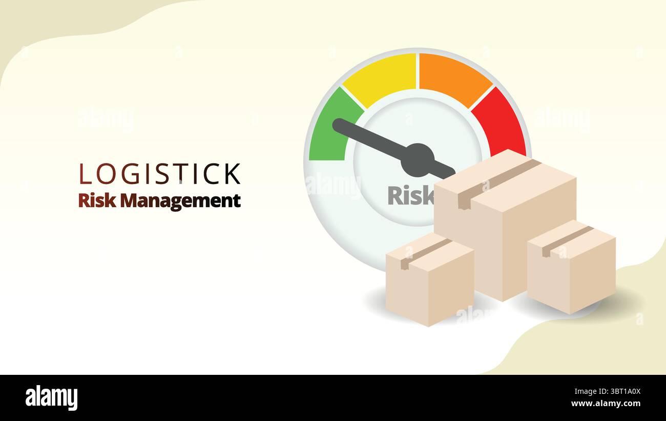 logistic risk management concept. supply chain managemnt isometric 3d ...