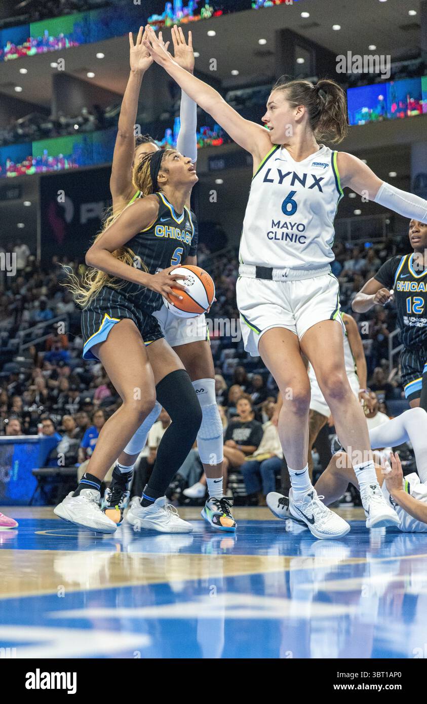 Minnesota Lynx forward Bridget Carleton (6) attempts to block the shot ...