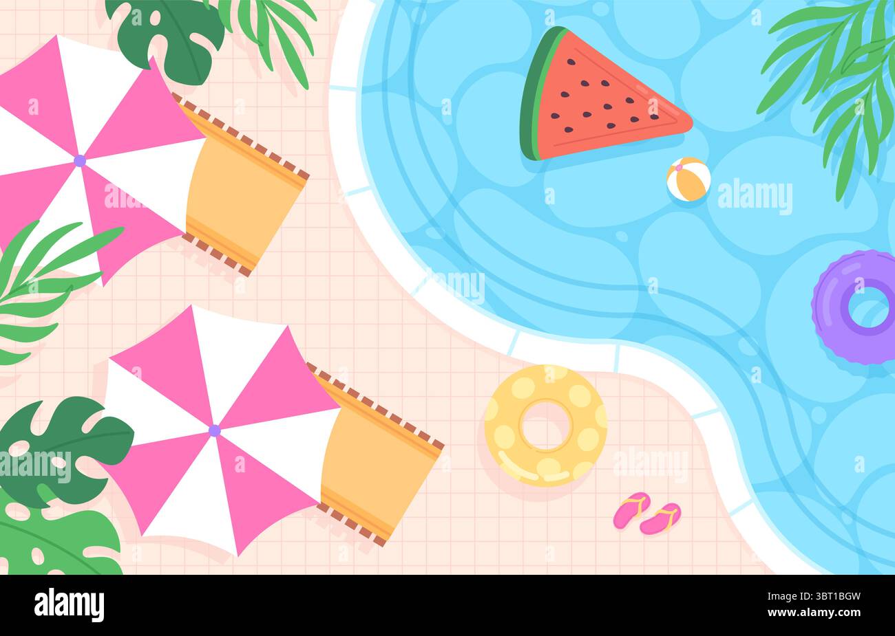 Rest on swimming pool background. Hotel resort swim zone, leisure ...