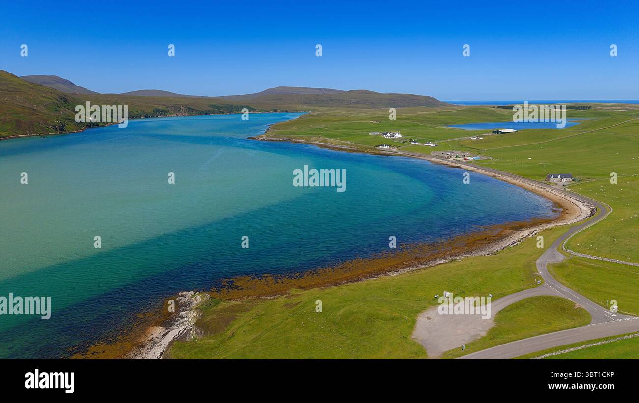 Durness Bay Sutherland Scotland the Kyle of Durness view towards ...