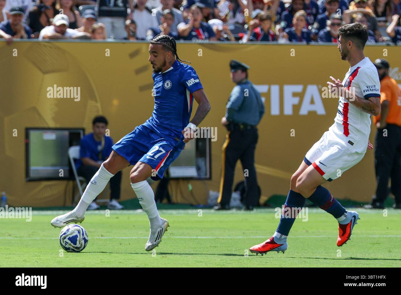 EAST RUTHERFORD, NJ - JULY 13: Chelsea defender Malo Gusto (27 ...
