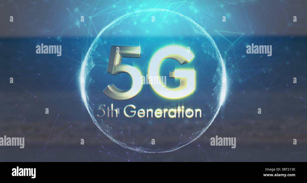 5g network label glowing hi-res stock photography and images - Alamy