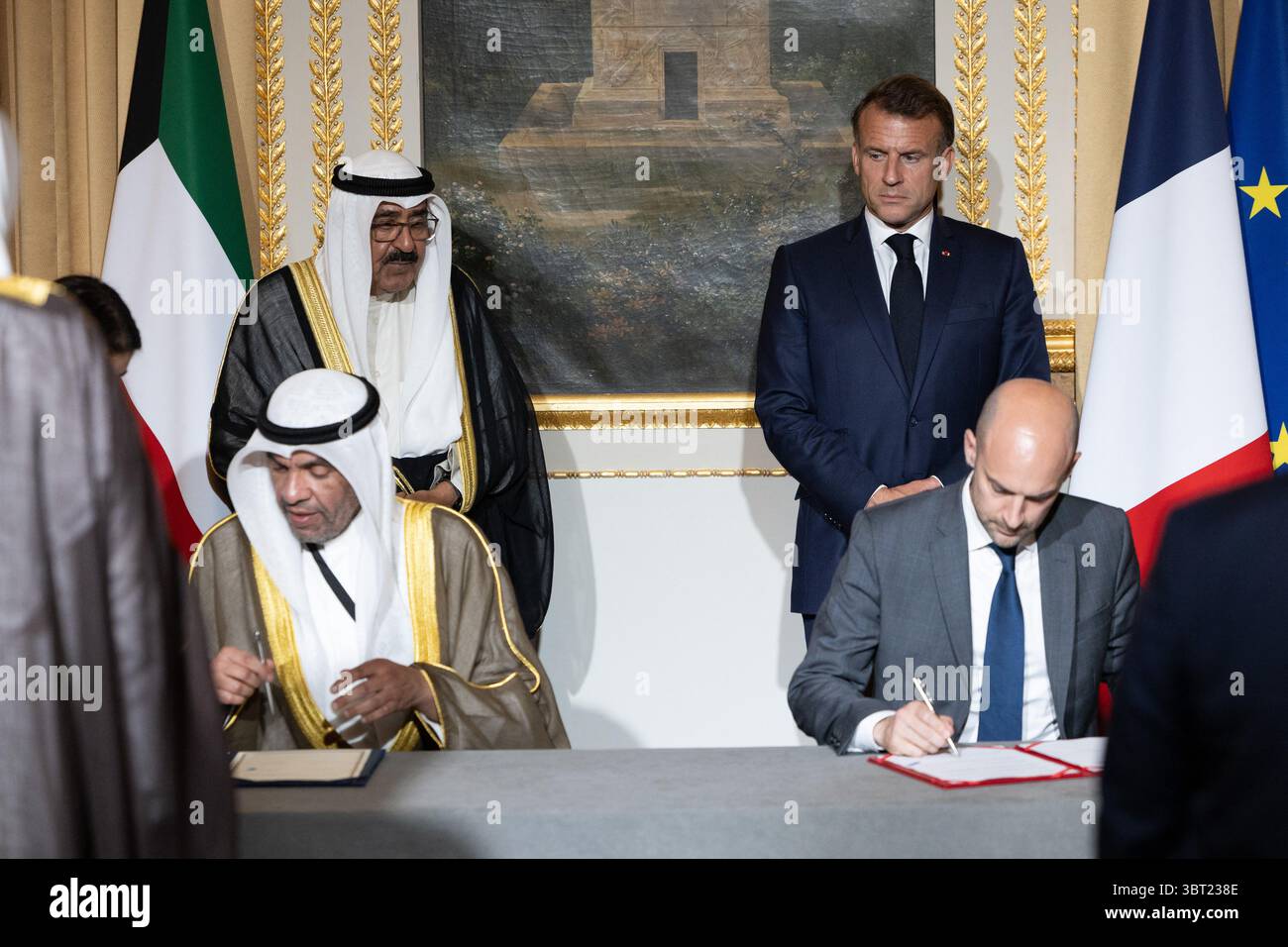 French Foreign Minister Jean-Noel Barrot, signs a bilateral agreement ...
