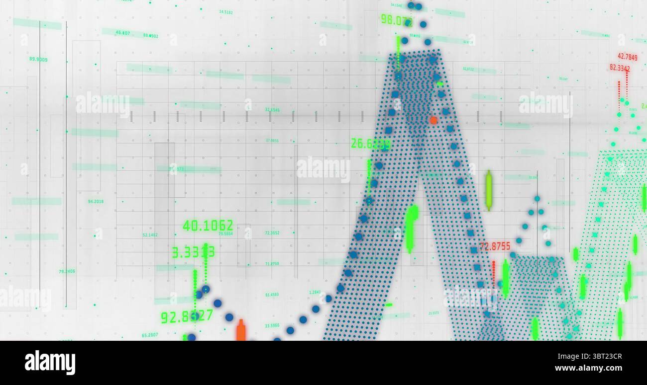 Showing Cartesian grid on screen, with dotted blue curve, numeric ...