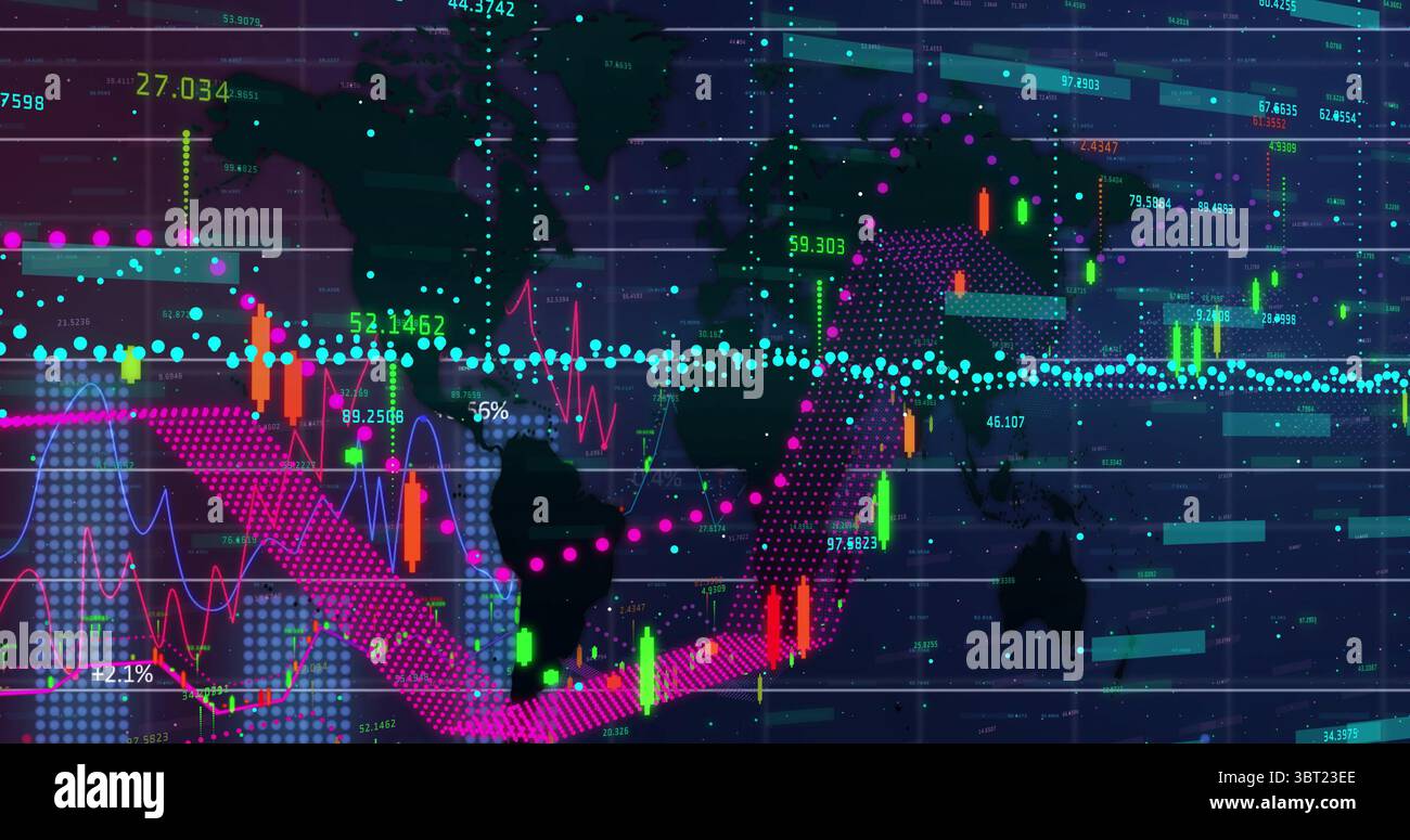 Digital data numbers overlaying red hi-res stock photography and images - Alamy