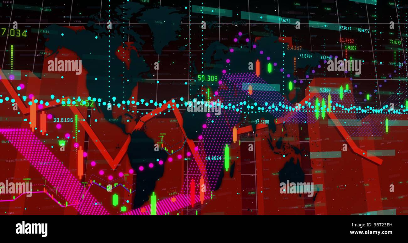 Graph red data points overlaying hi-res stock photography and images - Alamy