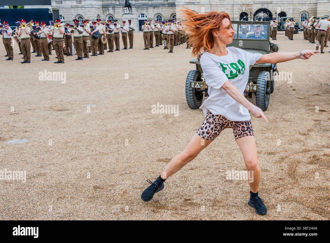 London, UK. 14th July, 2025. Dancers who will perform period dances are ...