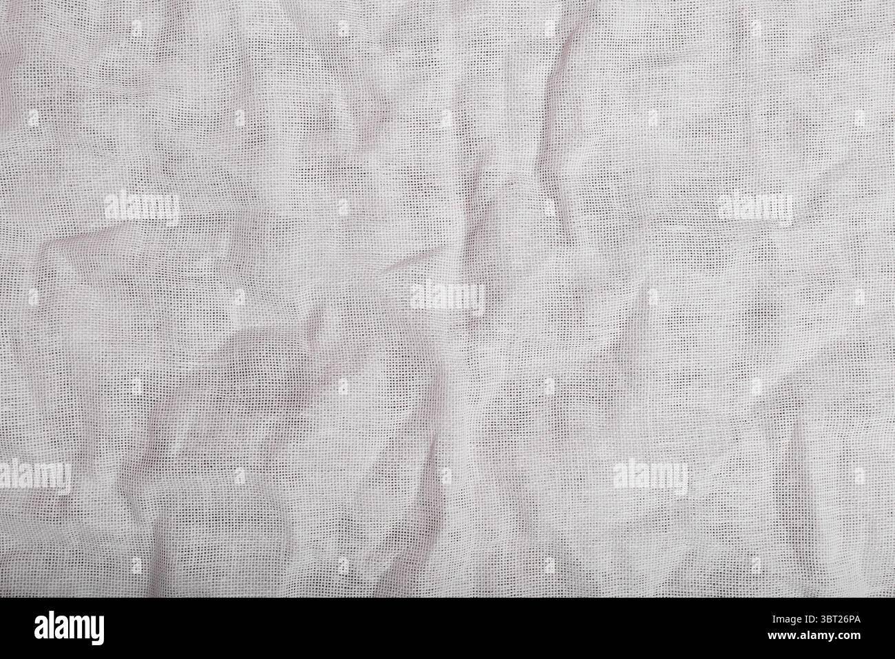 Wrinkled White Gauze Fabric Texture Stock Photo - Alamy