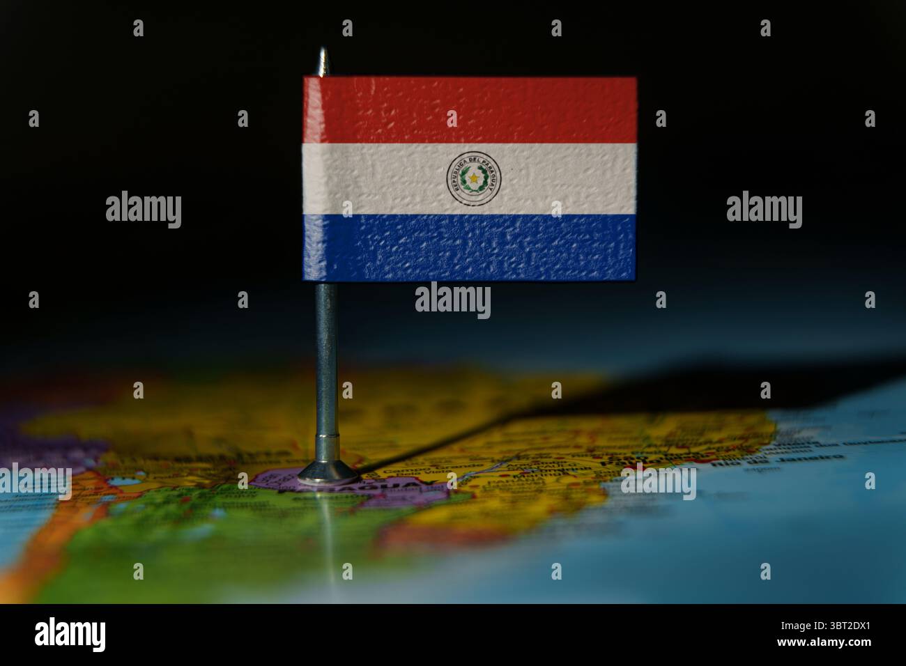 Paraguay on map south hi-res stock photography and images - Alamy