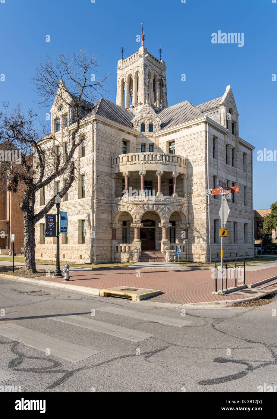 Historic Comal County Courthouse with beautiful stone architecture at ...