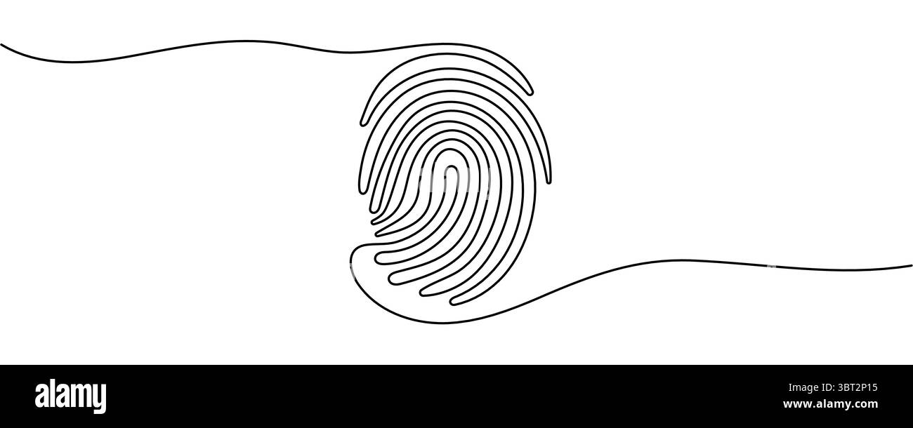 Linear drawing fingerprint continuous hi-res stock photography and ...