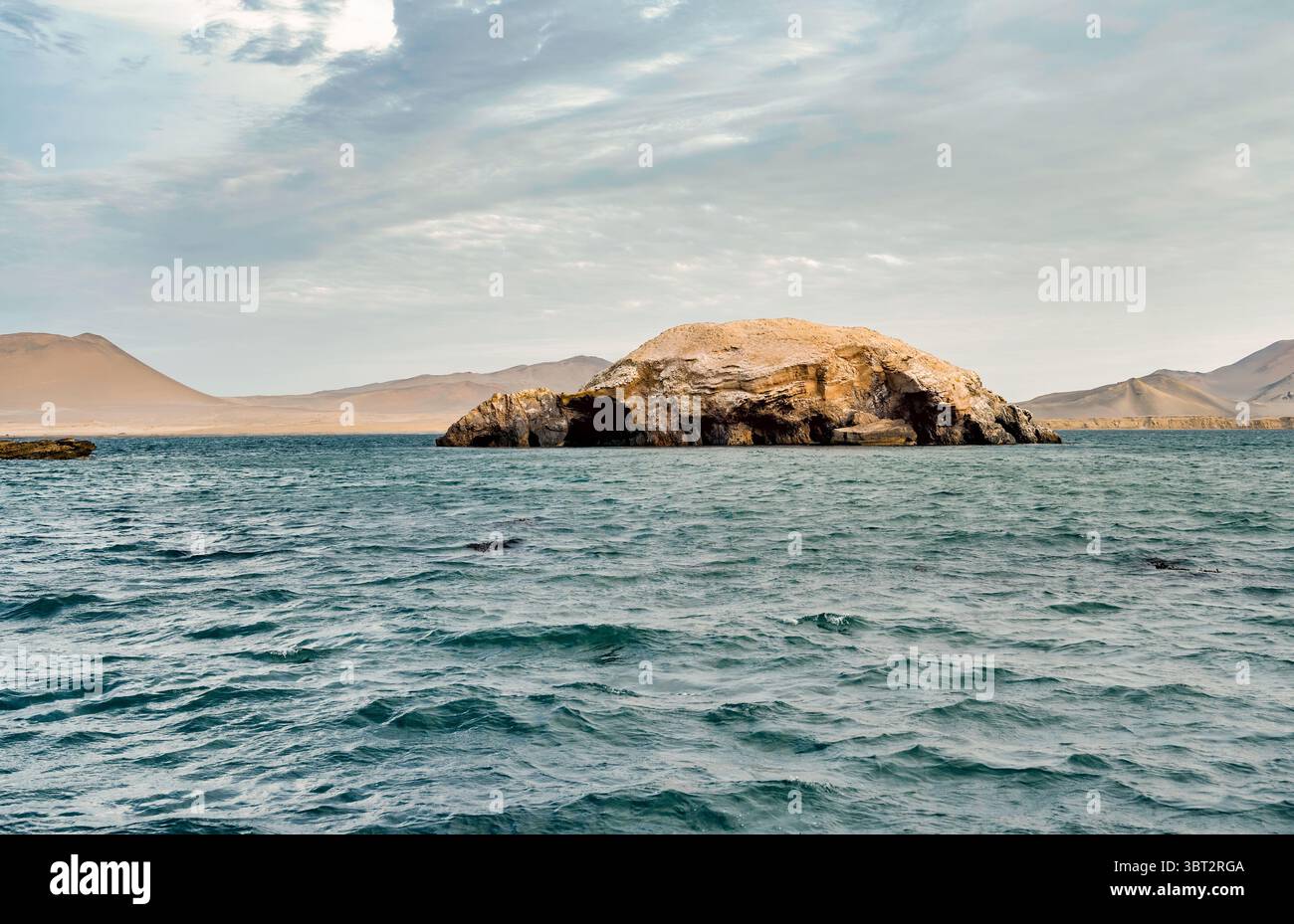 Rock formation in the shape of a turtle in Paracas National Reserve ...