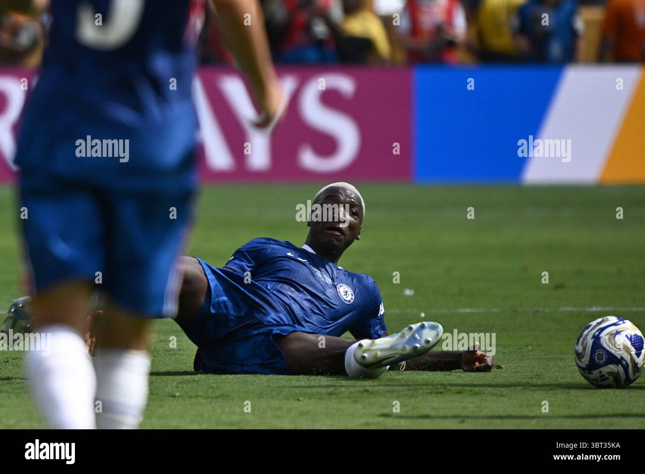 East Rutherford, USA. 13th July, 2025. Moisés Caicedo #25 of Chelsea FC ...