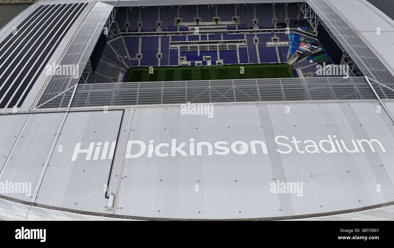 Ariel shots of Hill Dick8nson Stadium Stock Photo - Alamy