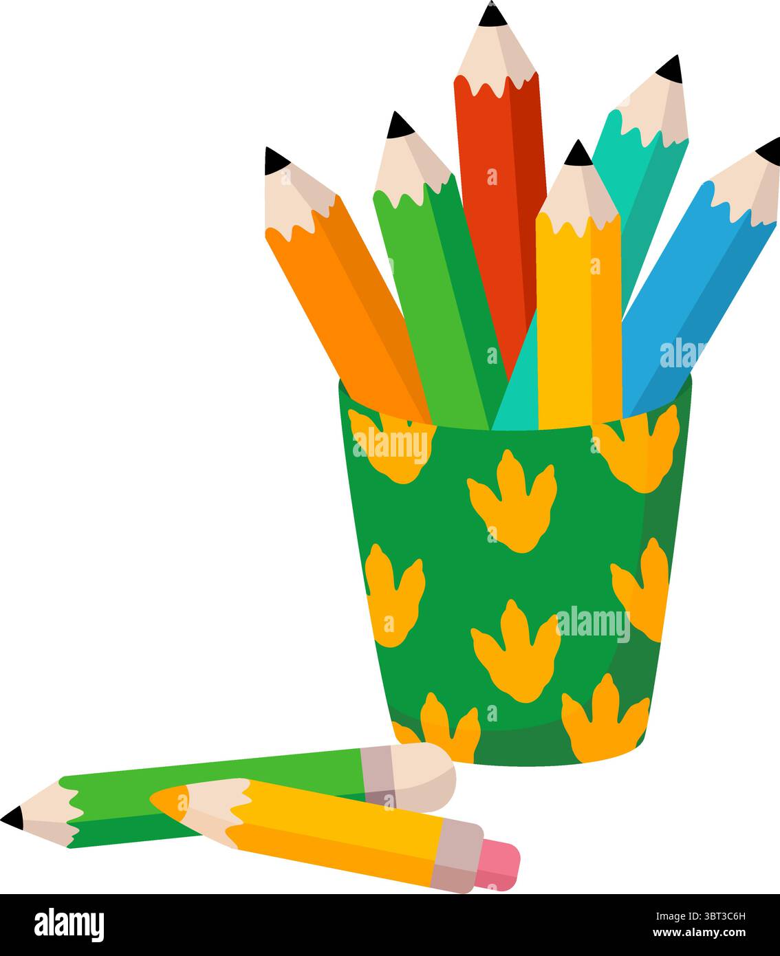 Desk pencils cup Stock Vector Images - Alamy