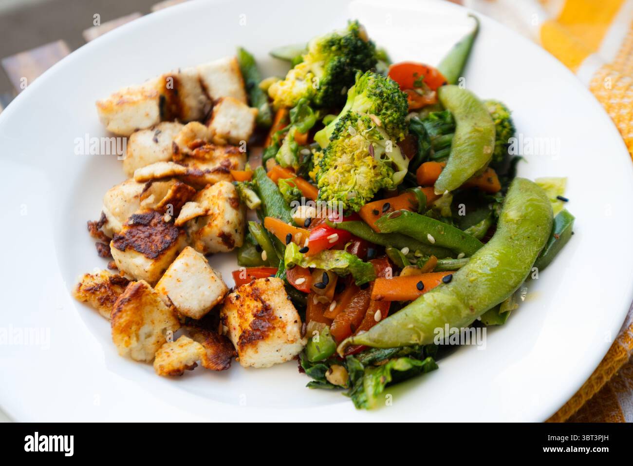 Healthy homemade food, healthy protein rich vegan food recipe with tofu ...