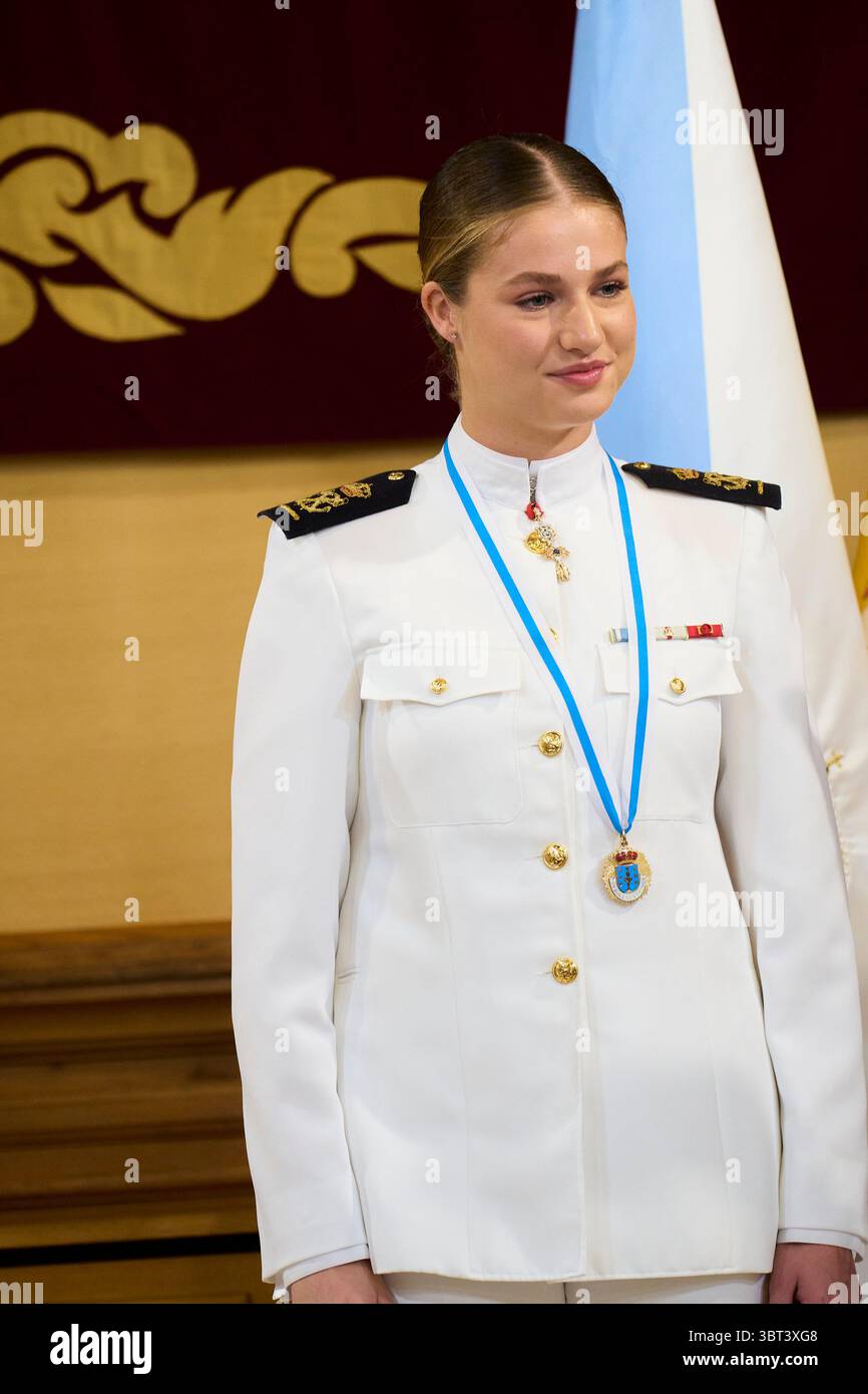 Santiago de Compostela. Spain. 20250714, Crown Princess Leonor attends Medal of Gold of Galicia ...